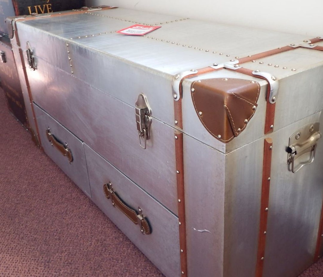 Cool Silver Trunk With 2 Drawers - Etsy