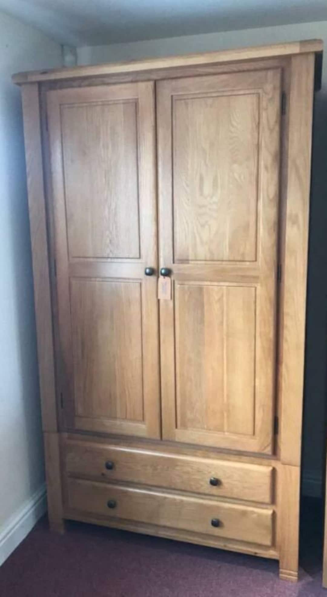 Oak 2 Door 2 Drawer Wardrobe - Etsy UK