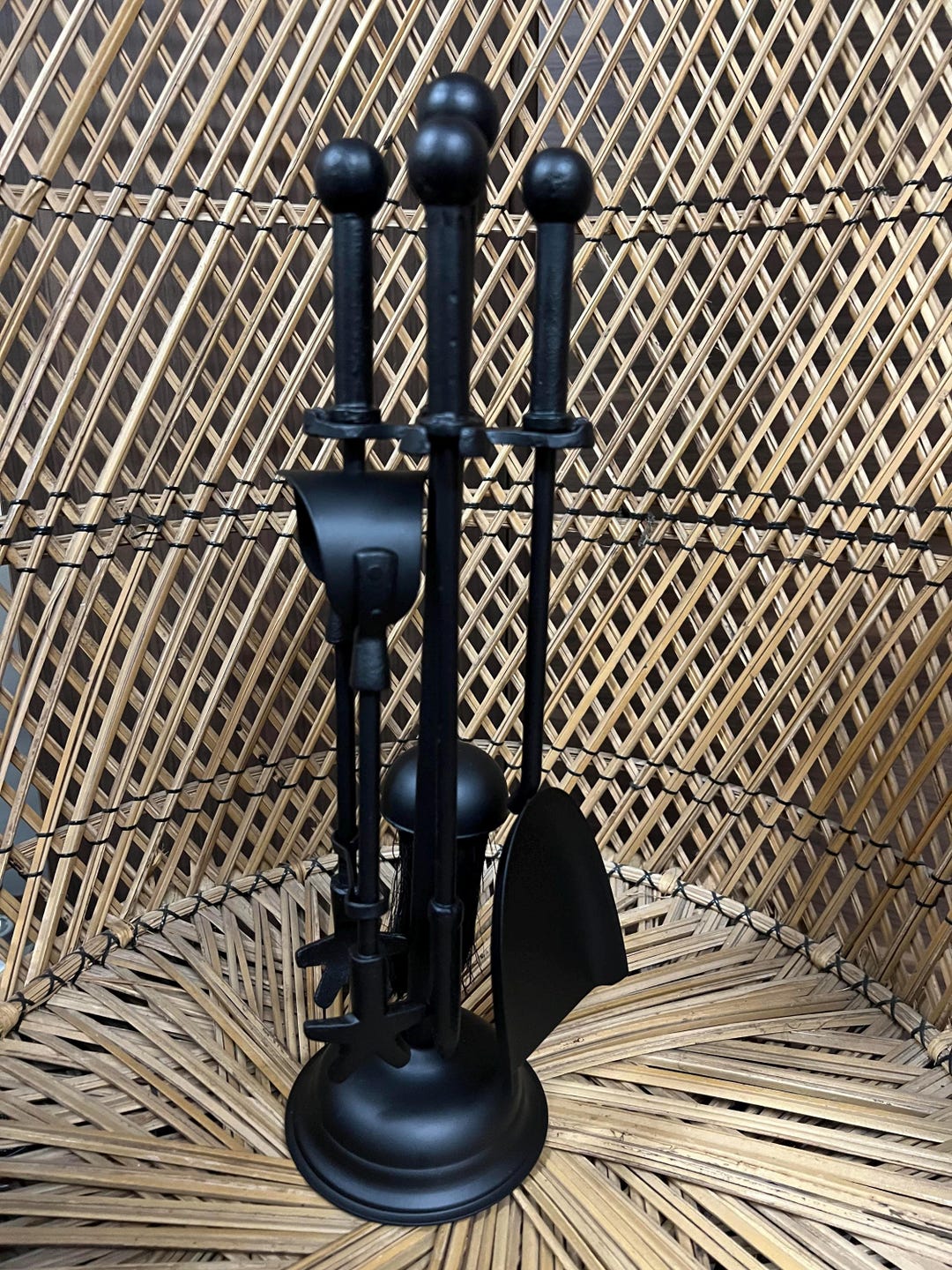 Black Companion Set Ball Topped - Etsy