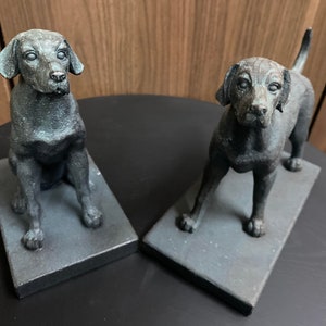 Sitting & Standing Dog Bookends - Etsy