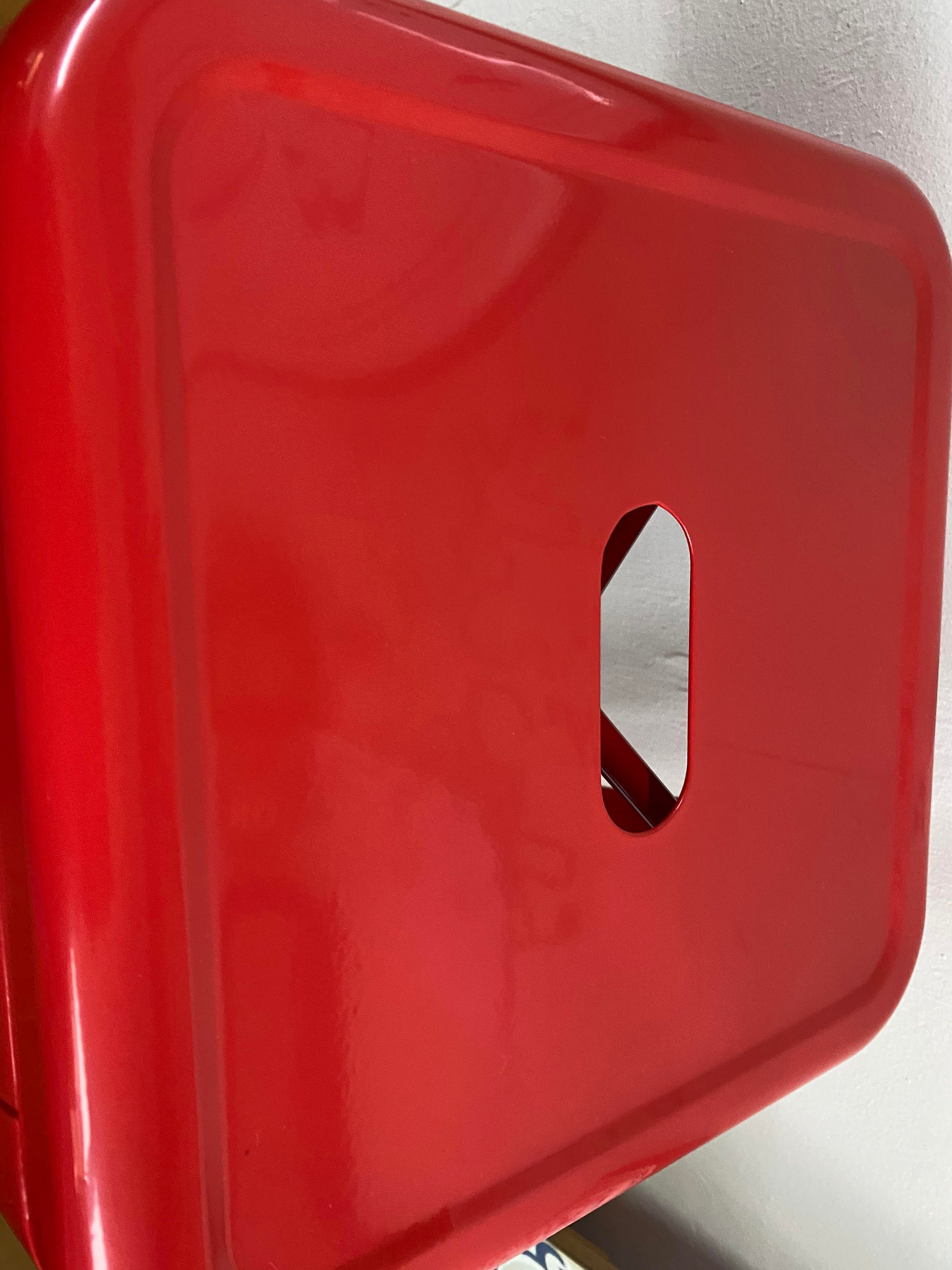 Red Metal Bar Stool - Etsy