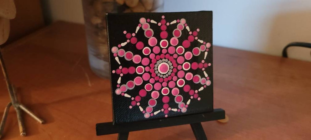 Mini Mandala 3x3 Canvas - Etsy