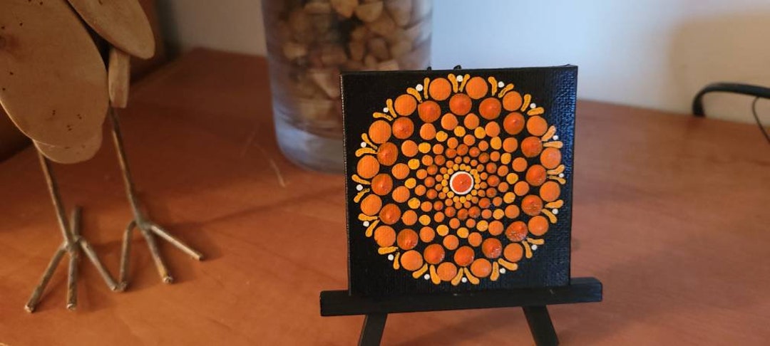 Mini Mandala 3x3 Canvas - Etsy