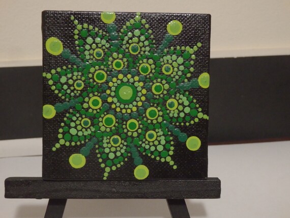 Mini Mandala 3x3 Canvas | Etsy