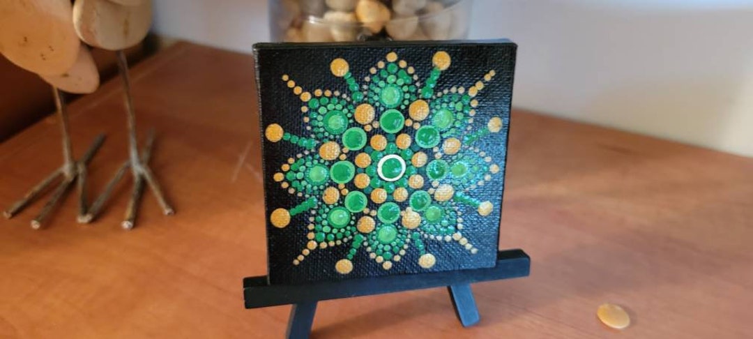 Mini Mandala 3x3 Canvas - Etsy