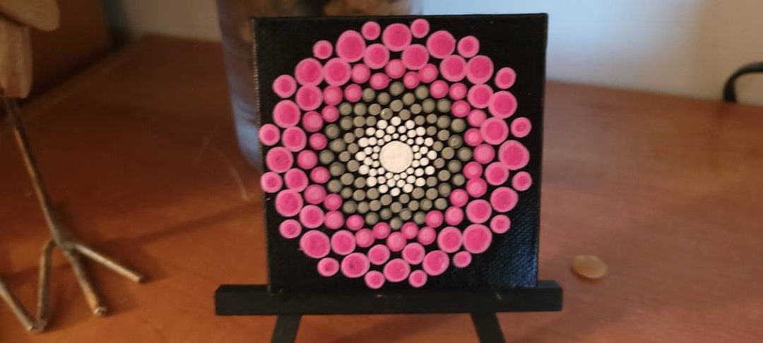 Mini Mandala 3x3 Canvas - Etsy