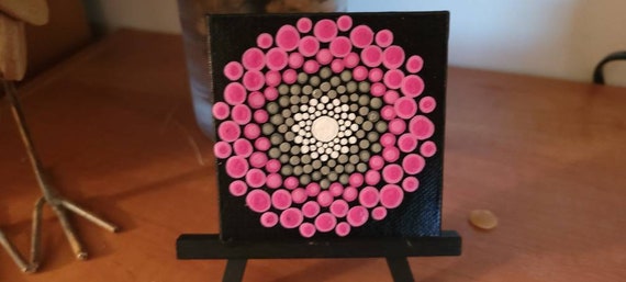 Mini Mandala 3x3 Canvas | Etsy