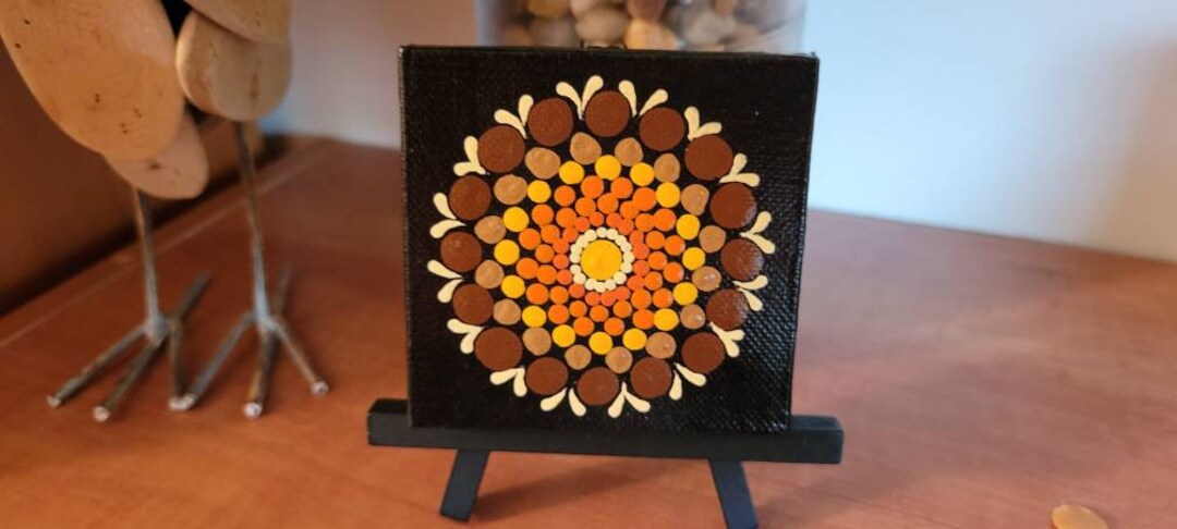 Mini Mandala 3x3 Canvas - Etsy