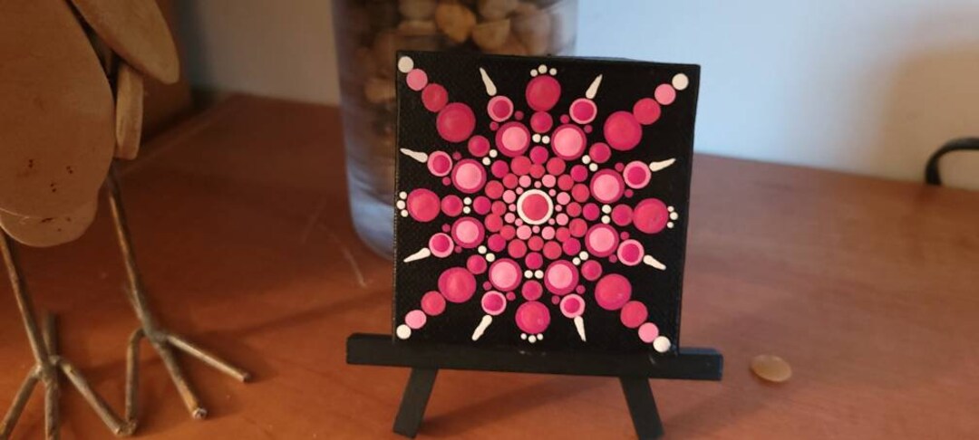 Mini Mandala 3x3 Canvas - Etsy