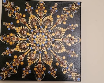 Dot Art Mandala Painting 12x12 - Etsy