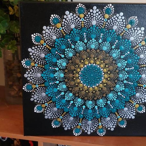 Dot Mandala Canvas - Etsy