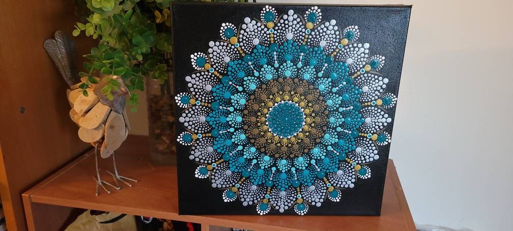 12x12 Mandala Dot Painting - Etsy