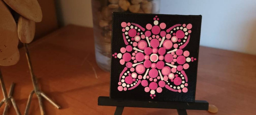 Mini Mandala 3x3 Canvas - Etsy