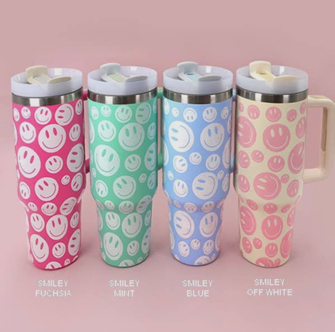 Smiley Face Tumbler - Etsy