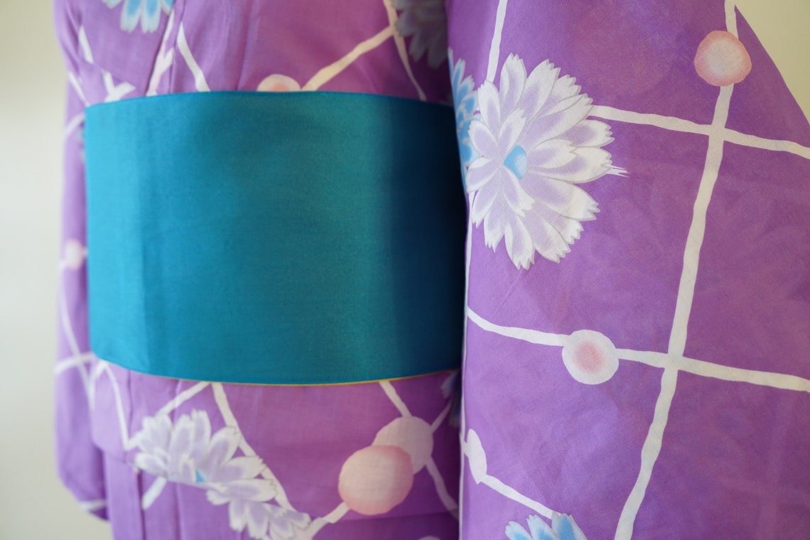 Japanese Kimono Yukata Flower Summer Kimono Women's - Etsy