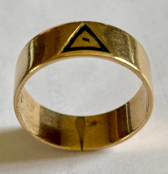 Vintage 10K Gold Masonic Ring - 14th Degree Scottish … - Gem