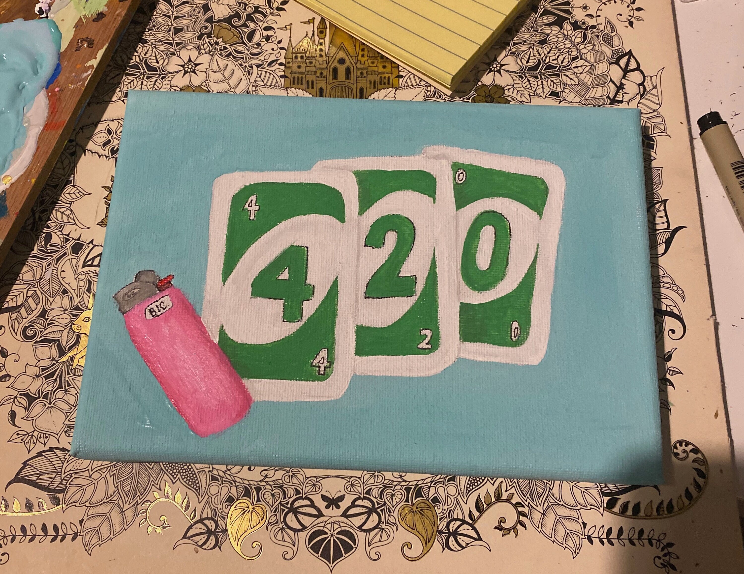 420 UNO Cards and BIC Painting - Etsy