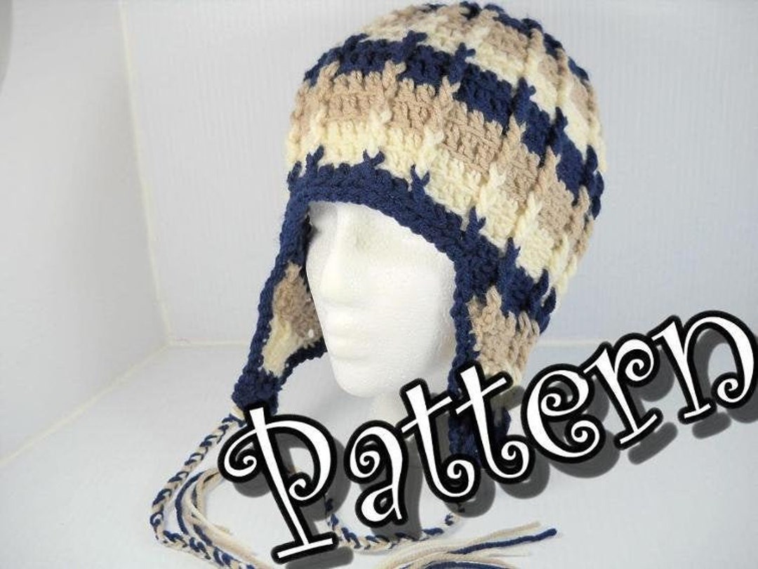 Ribbed Ear Flap Hat Pattern PDF - Etsy
