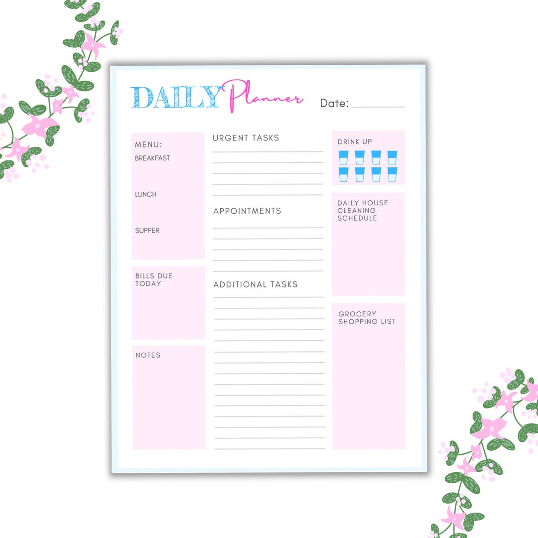 Daily Productivity Planner, Day Planner, Work Planner, Task Tracker ...