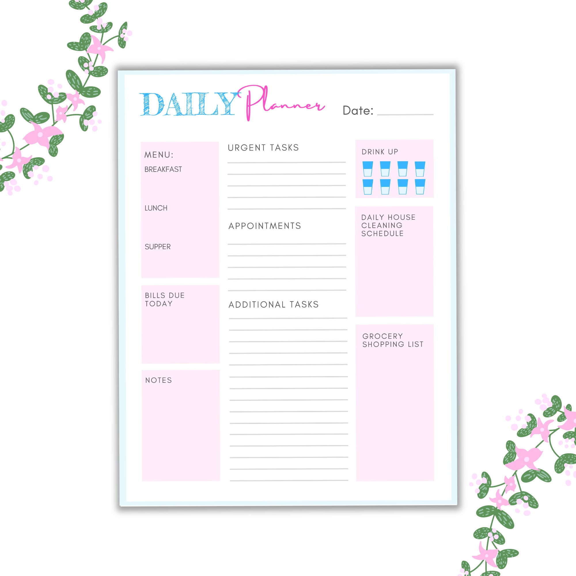 Daily Productivity Planner, Day Planner, Work Planner, Task Tracker ...