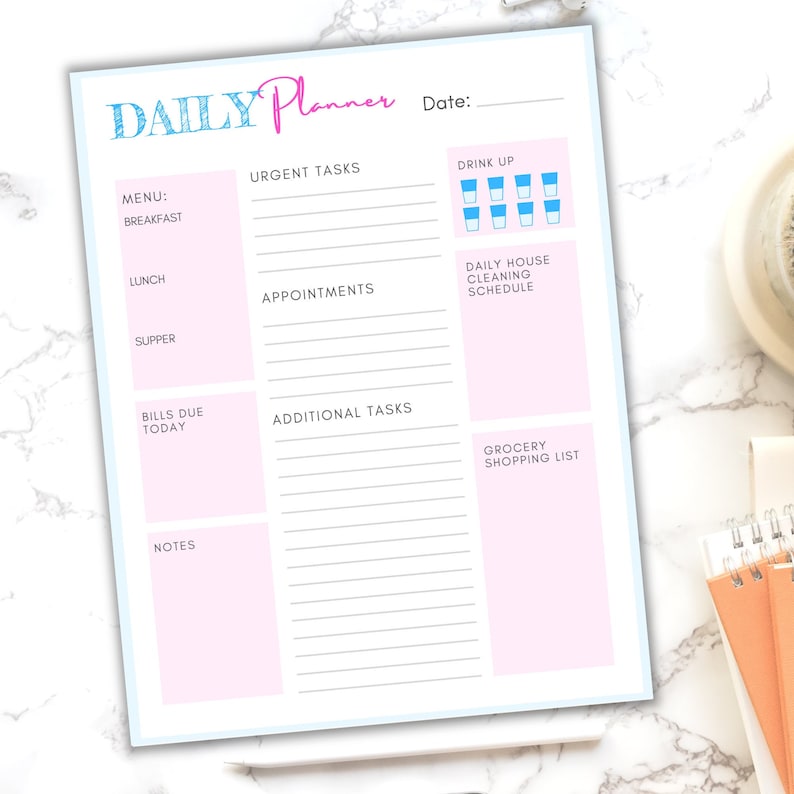 Daily Productivity Planner, Day Planner, Work Planner, Task Tracker ...