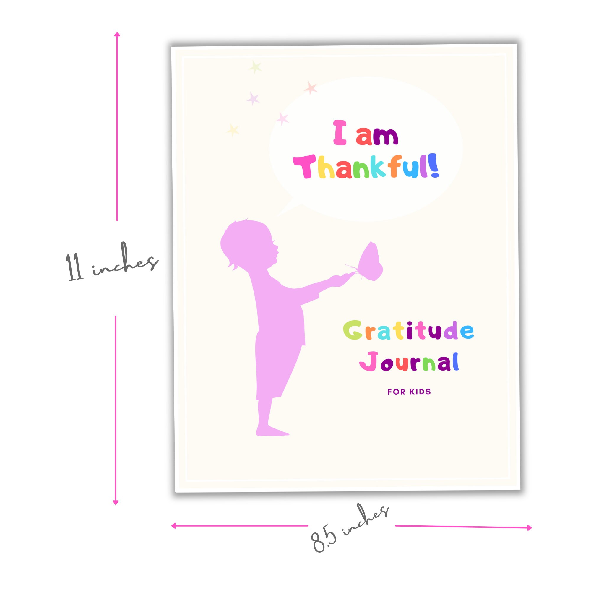 Pink Gratitude Journal Pages for Kids With Inspiring Quotes Printable ...