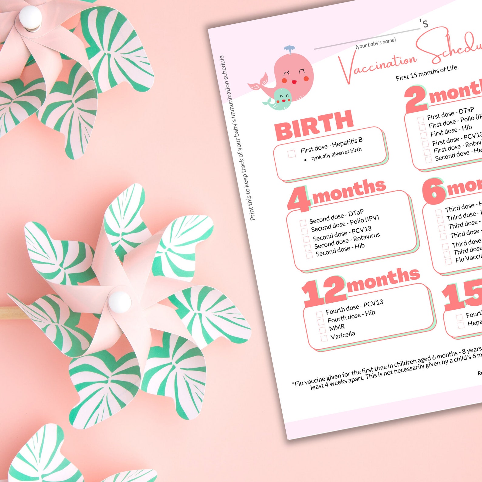 Immunization Schedule Baby, Infant Tracker, Vaccination Schedule ...