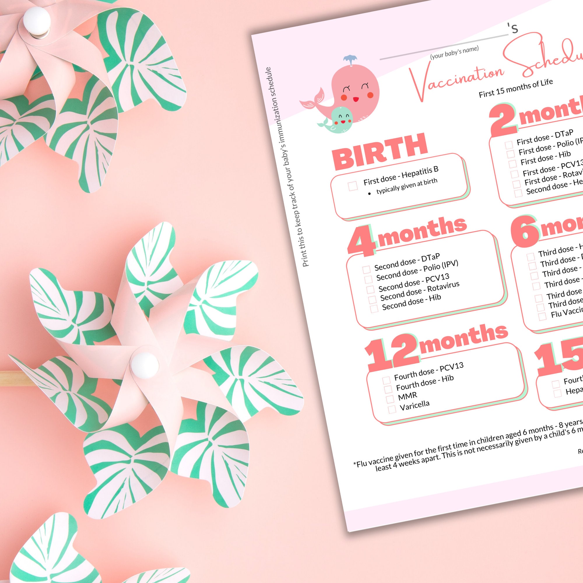 Immunization Schedule Baby, Infant Tracker, Vaccination Schedule ...