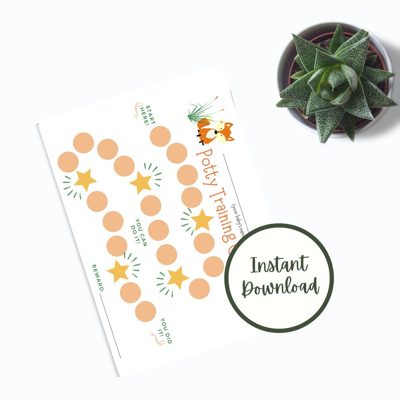 Potty Training Reward Chart Printable Potty Chart Toilet - Etsy