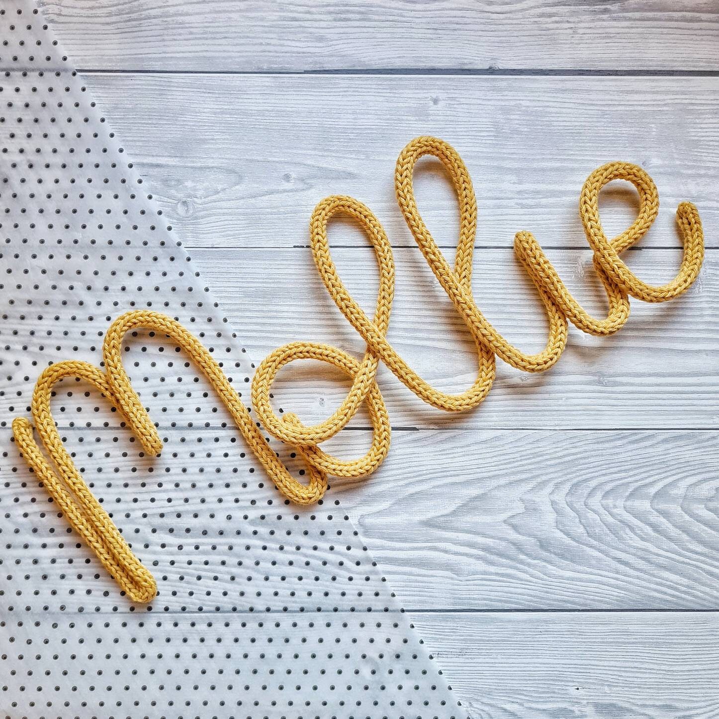Knitted Wire Words Personalised Any Name 100 Cotton Etsy Knitted Wire Words Personalised Any Name 100 Cotton Etsy