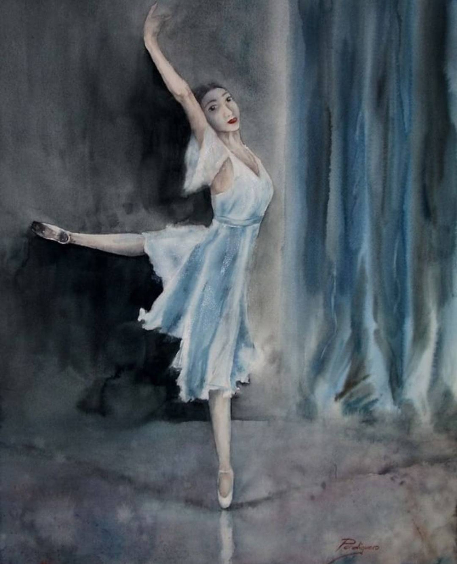 Exclusive Original Watercolor Painting. Ballet, Bailarina, Danza - Etsy