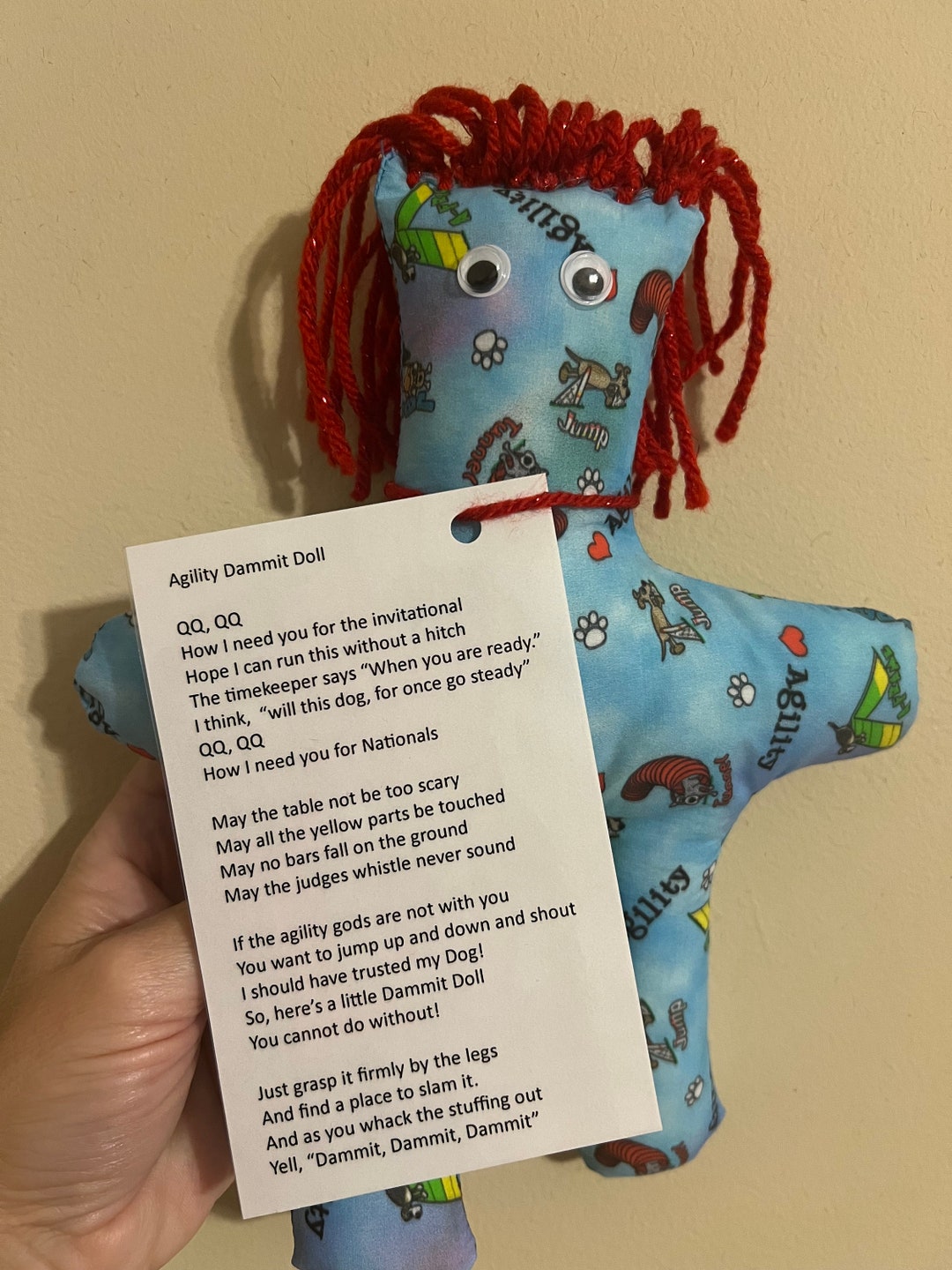 Agility Dammit Doll-blue - Etsy