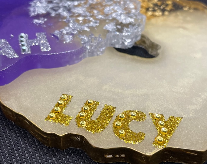 Handmade Resin Coaster With Custom Calligraphy - Etsy Australia
