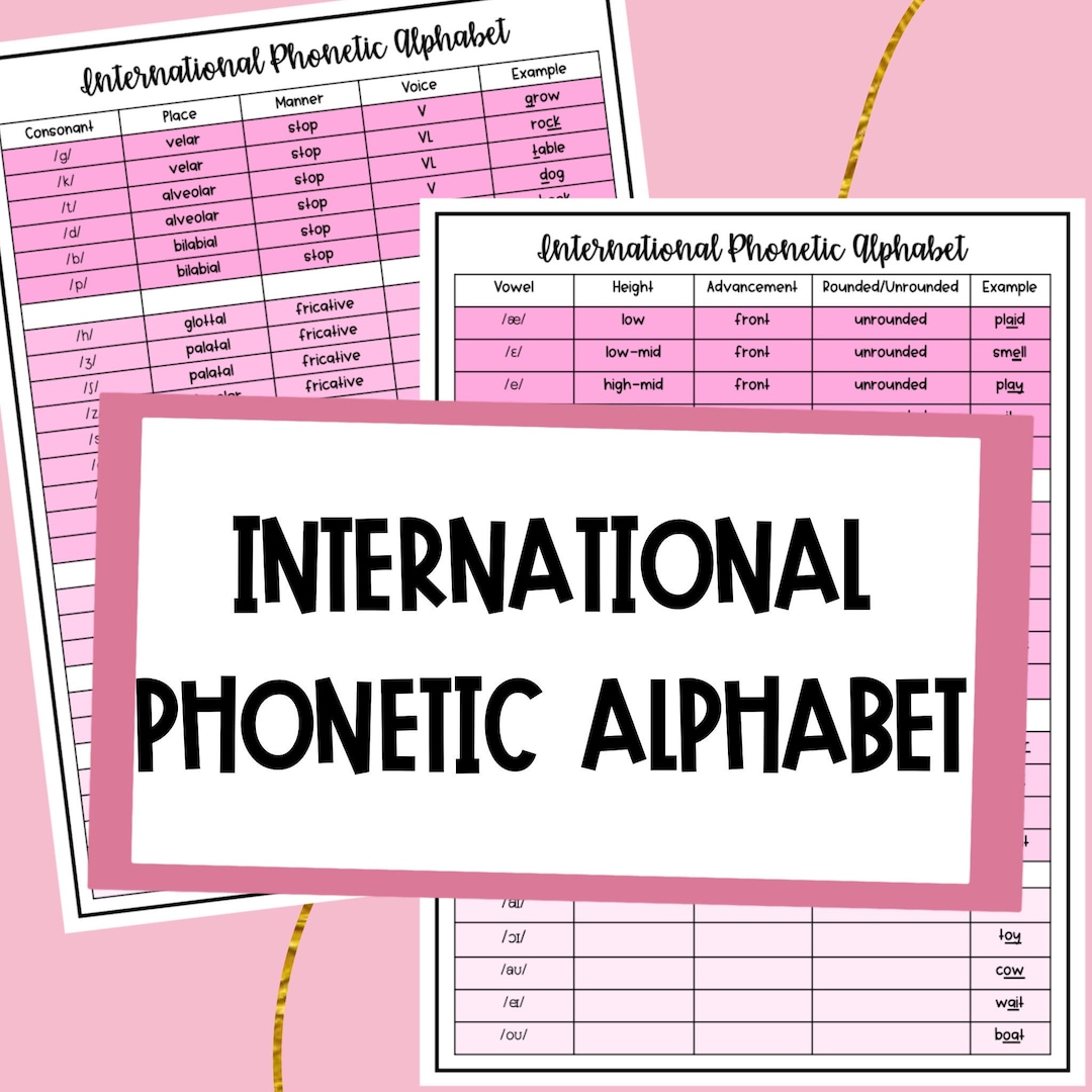 International Phonetic Alphabet Reference Sheet | SLP Study Guide - Etsy