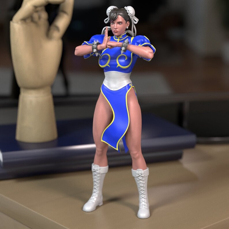 Chun Li 3d Print Resin Street Fighter Etsy