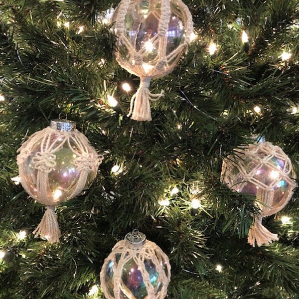 Macrame Christmas Ornament - Etsy