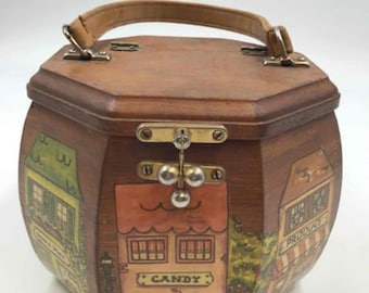 Vintage Wooden Purse | Etsy