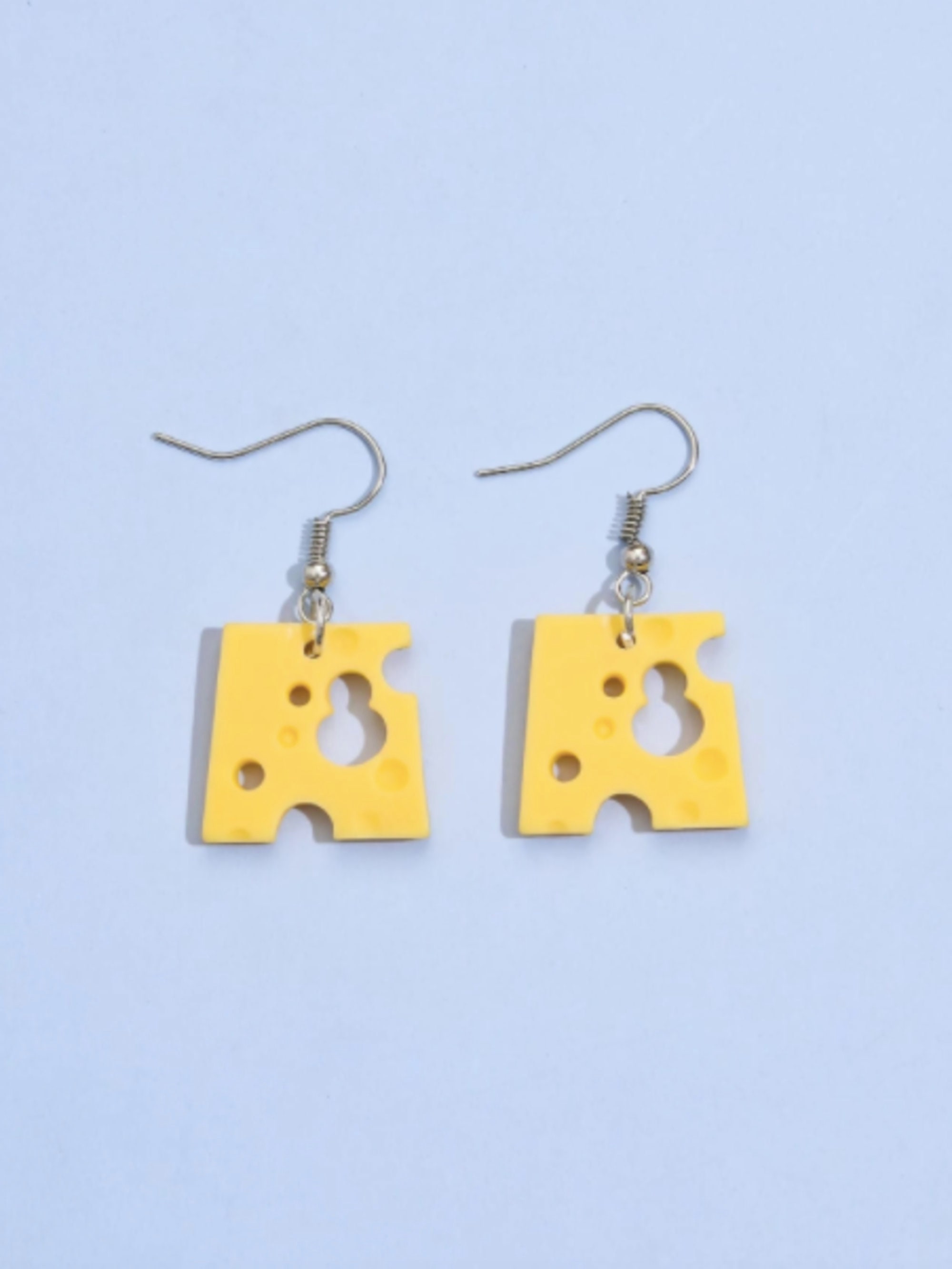 Hamburger Popcorn Swiss Cheese Drop Earrings | Etsy