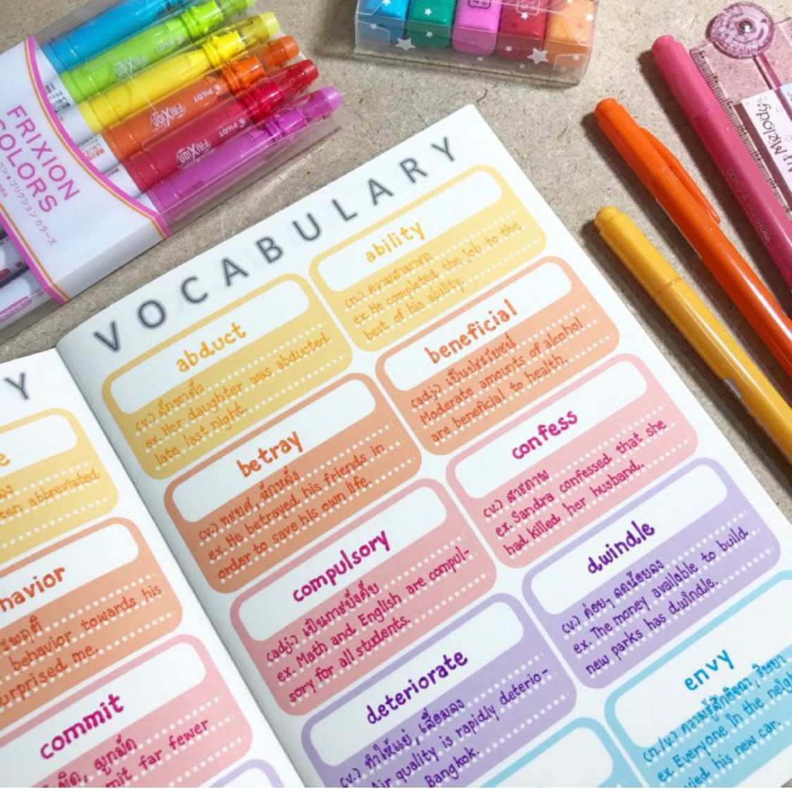 Cuaderno de vocabulario para estudiantes A5 30Sheets 60Páginas | Etsy
