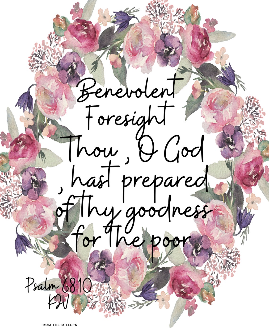 Biblical Script ART Psalms 68 10 Thou O God Hast Prepared Of Etsy