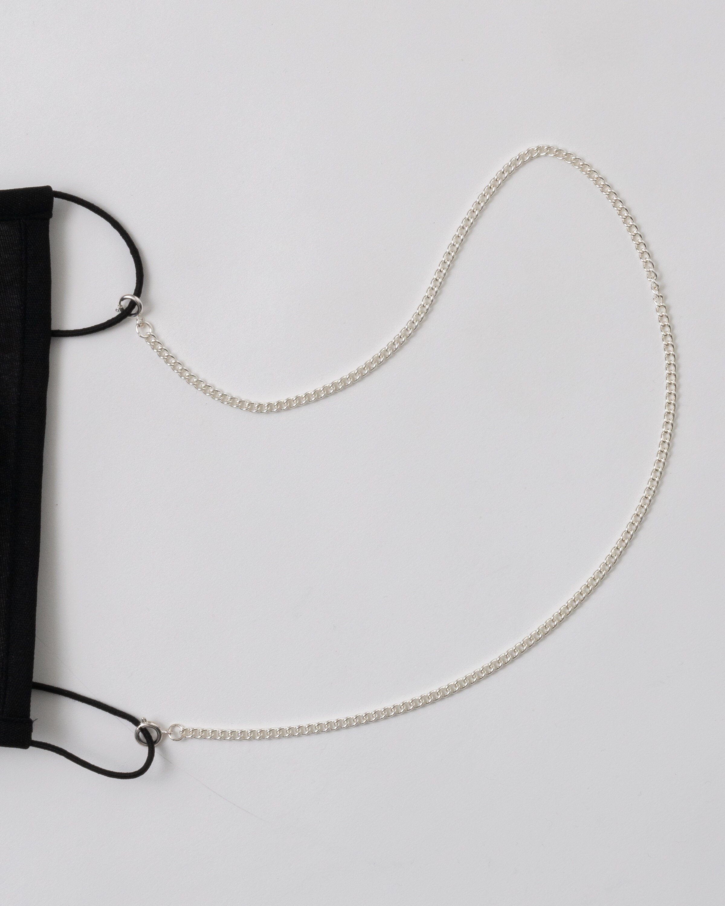 Face Mask Chain, Silver Mask Chain, Curb Chain, Curb Chain Necklace ...
