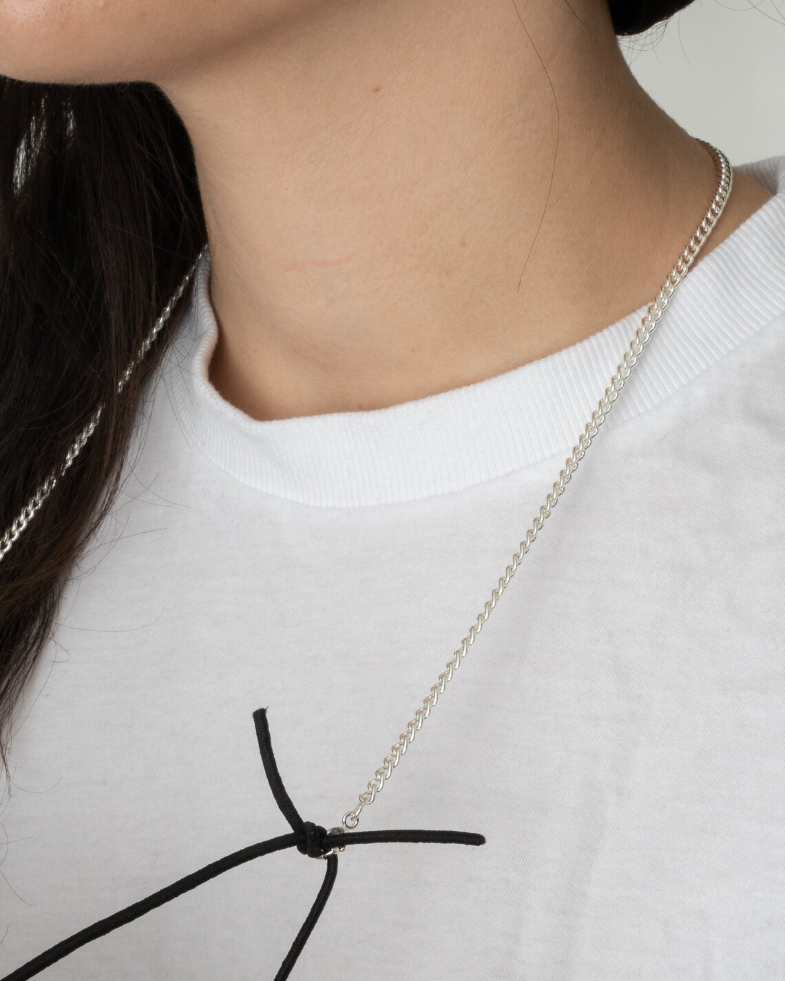 Face Mask Chain, Silver Mask Chain, Curb Chain, Curb Chain Necklace ...