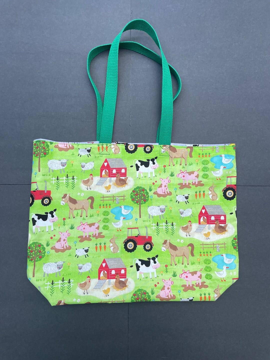 Farm Animals Cotton Tote Bag - Etsy