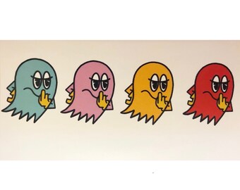 Arcade1up Cabinet Riser Graphics Pac-man Pacman Graphic Sticker Decal ...