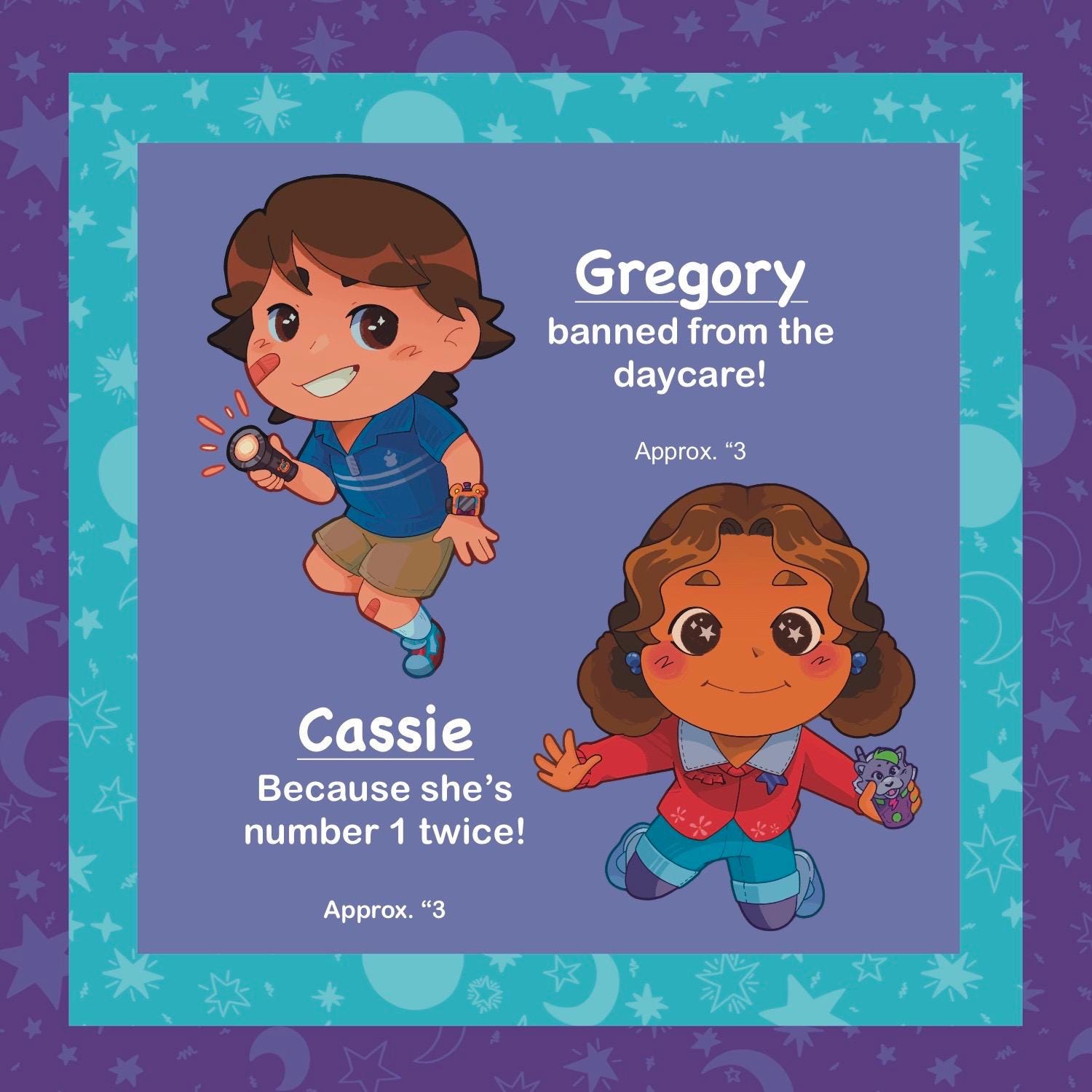 FNAF Security Breach Ruin - Gregory & Cassie Vinyl Stickers: Gregory ...