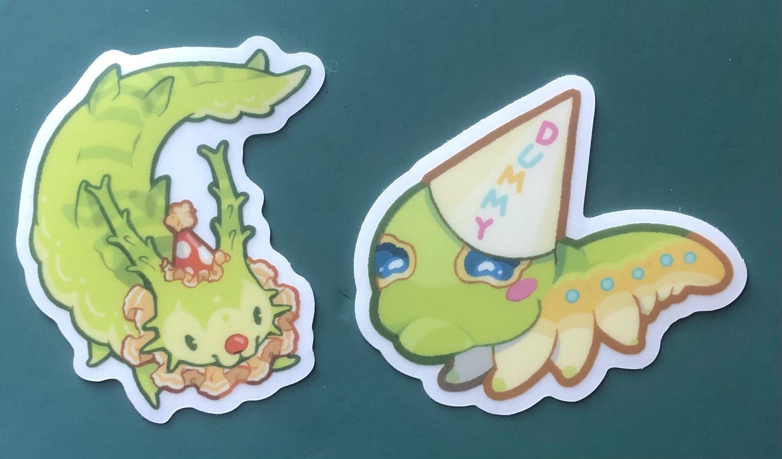 Silly Caterpillar Vinyl Stickers: Japanese Emperor Caterpillar ...
