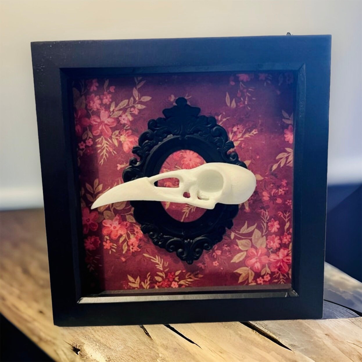 Raven Skull Shadow Frame Jessamy / the Sandman - Etsy