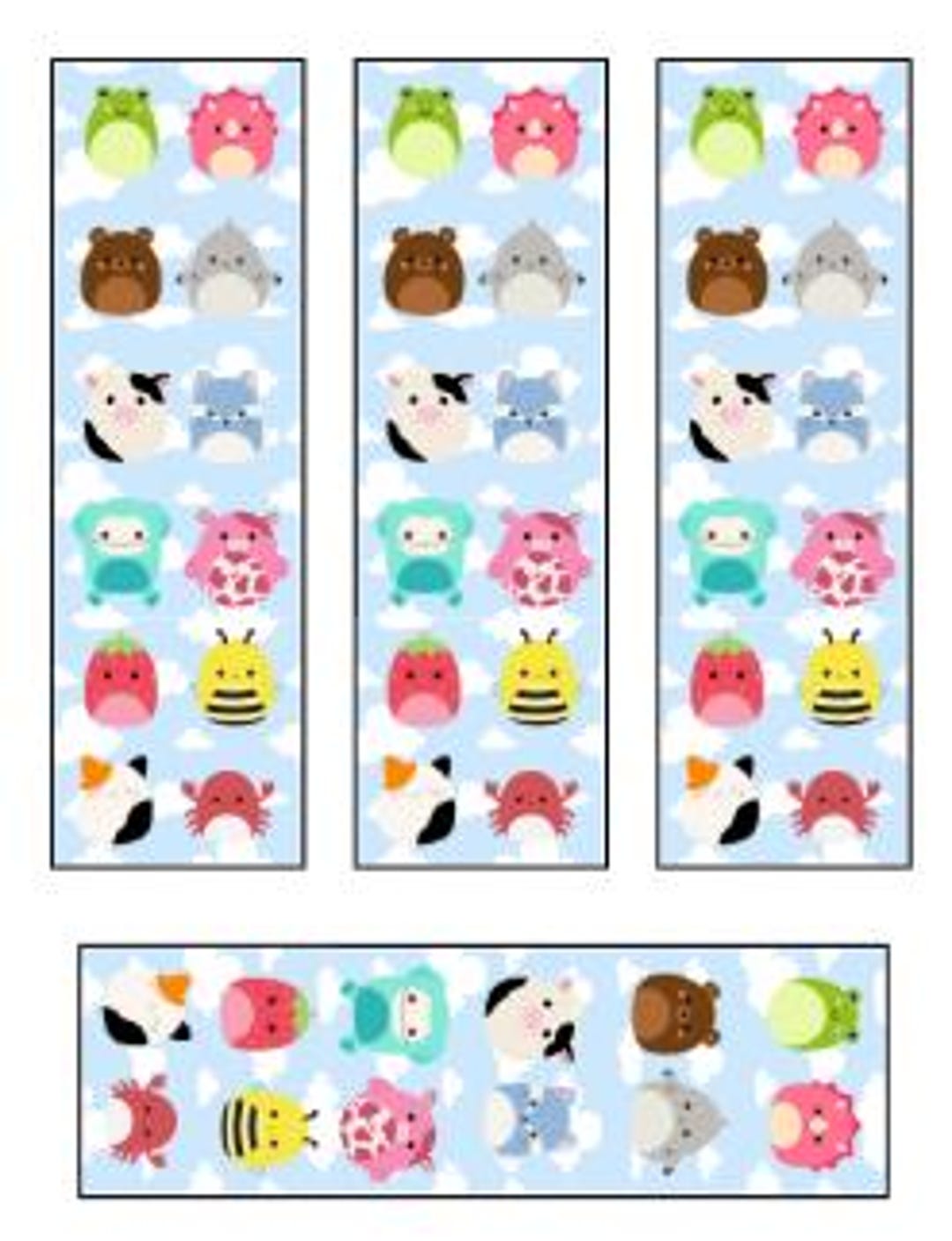Squishmallow Printable Bookmarks - Digital Download - Etsy