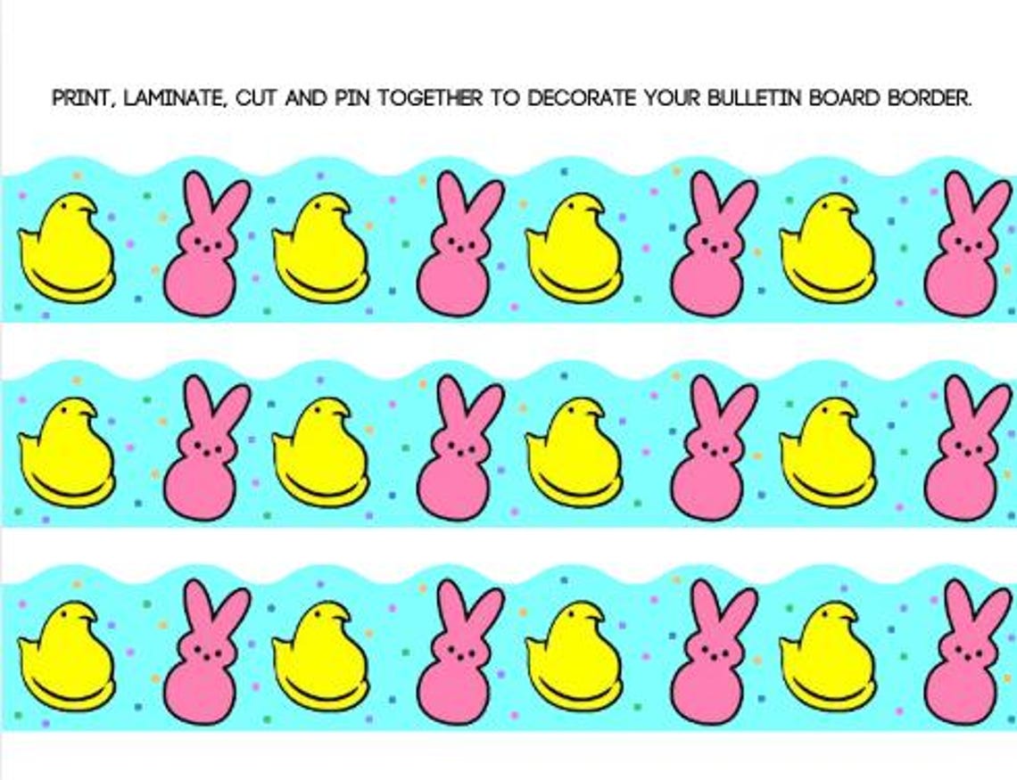 Peep Bulletin Board Borders - Digital Download - Printable - Etsy