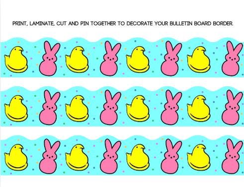 Peep Bulletin Board Borders - Digital Download - Printable - Etsy